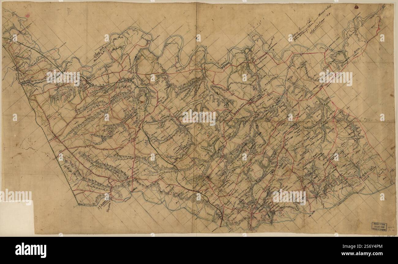[Map of Hanover County, Va.]. 1860 Stock Photo - Alamy