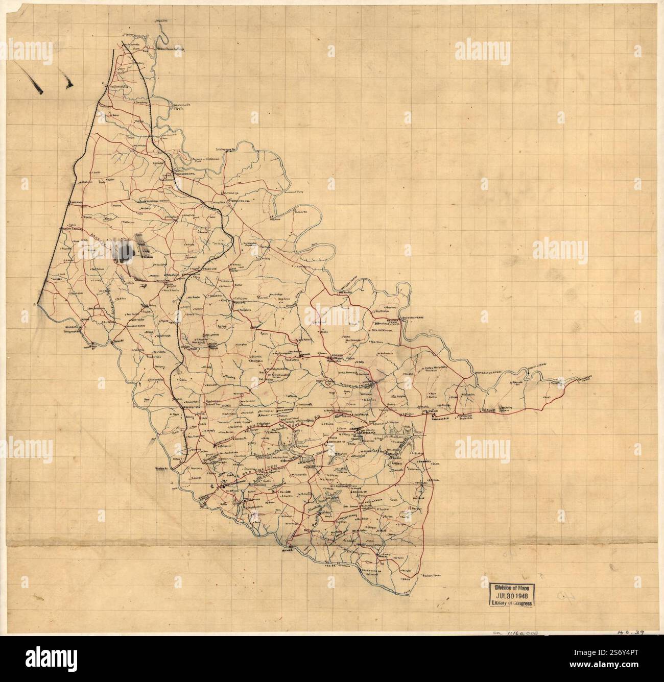 [Map of Hanover County, Va.]. 1860 Stock Photo - Alamy