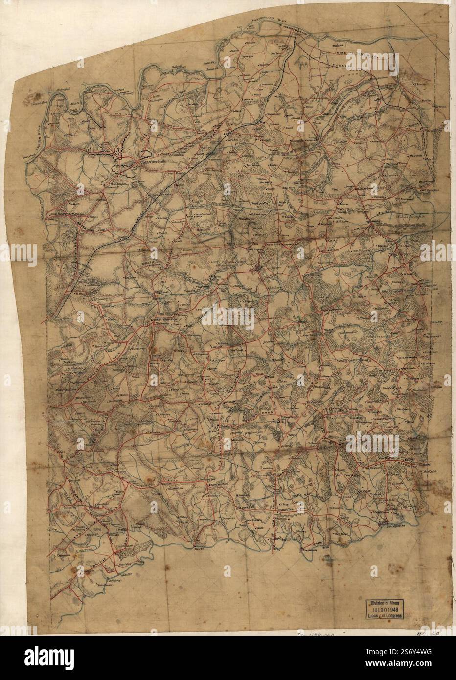 [Map of Spotsylvania County, Va.]. 1860 Stock Photo - Alamy