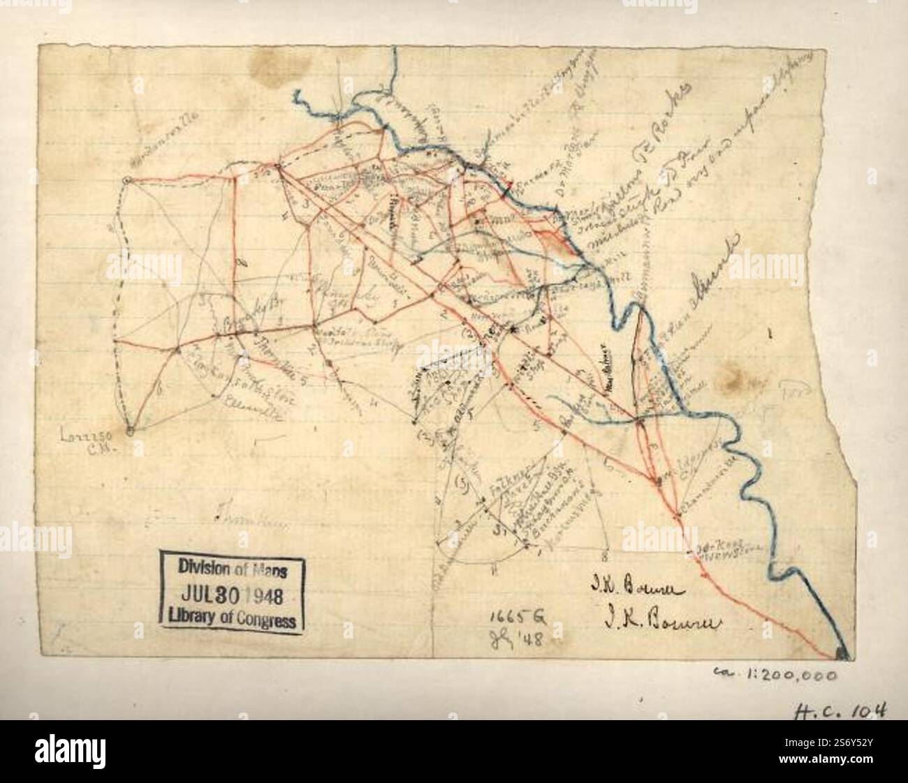 [Map of parts of Orange, Louisa, and Spotsylvania counties, Va.]. 1860 ...