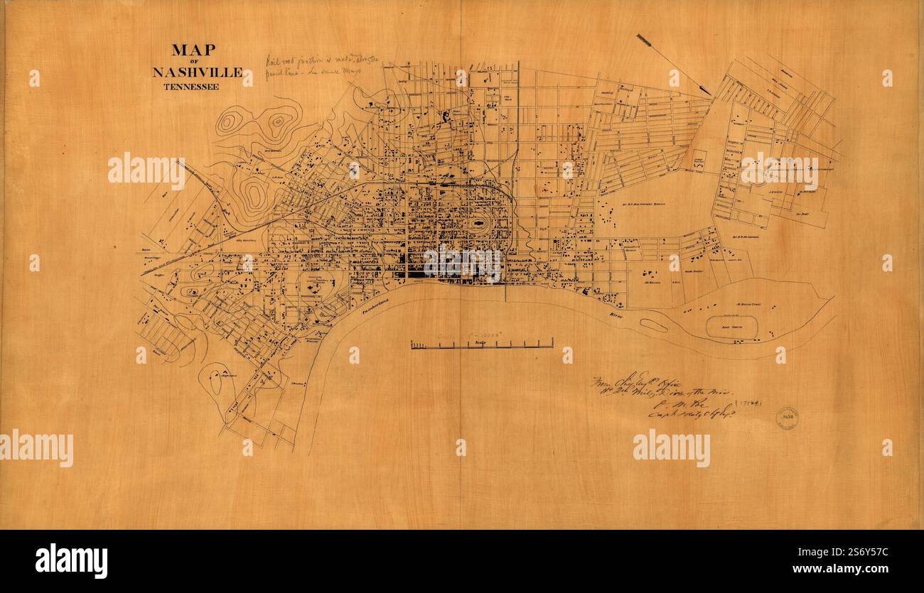 Map of Nashville, Tennessee. 1860 by United States. Army. Military ...