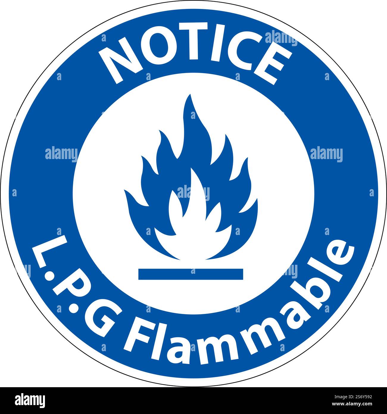 Notice L.P.G Flammable Symbol Sign On White Background Stock Vector ...