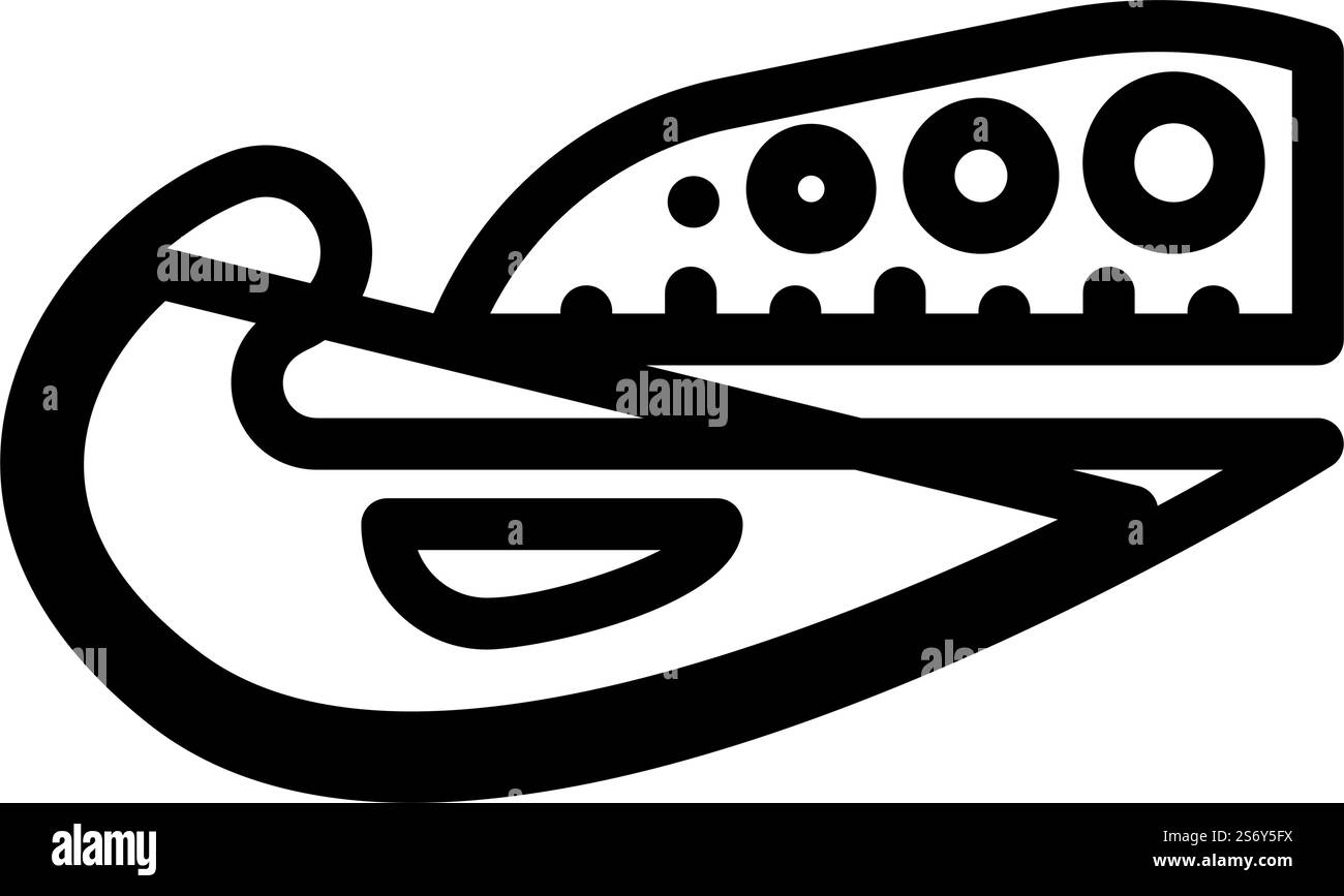 patterns sewing line icon vector. patterns sewing sign. isolated ...