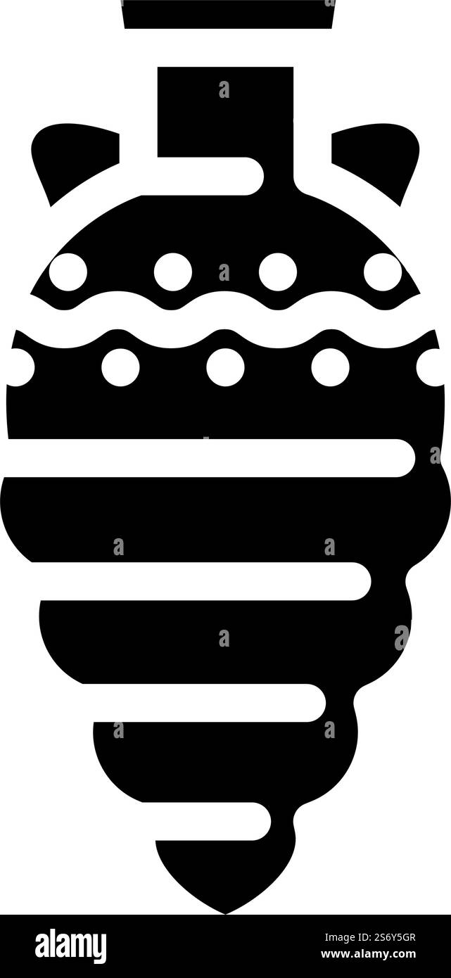 wine amphora glyph icon vector. wine amphora sign. isolated symbol ...