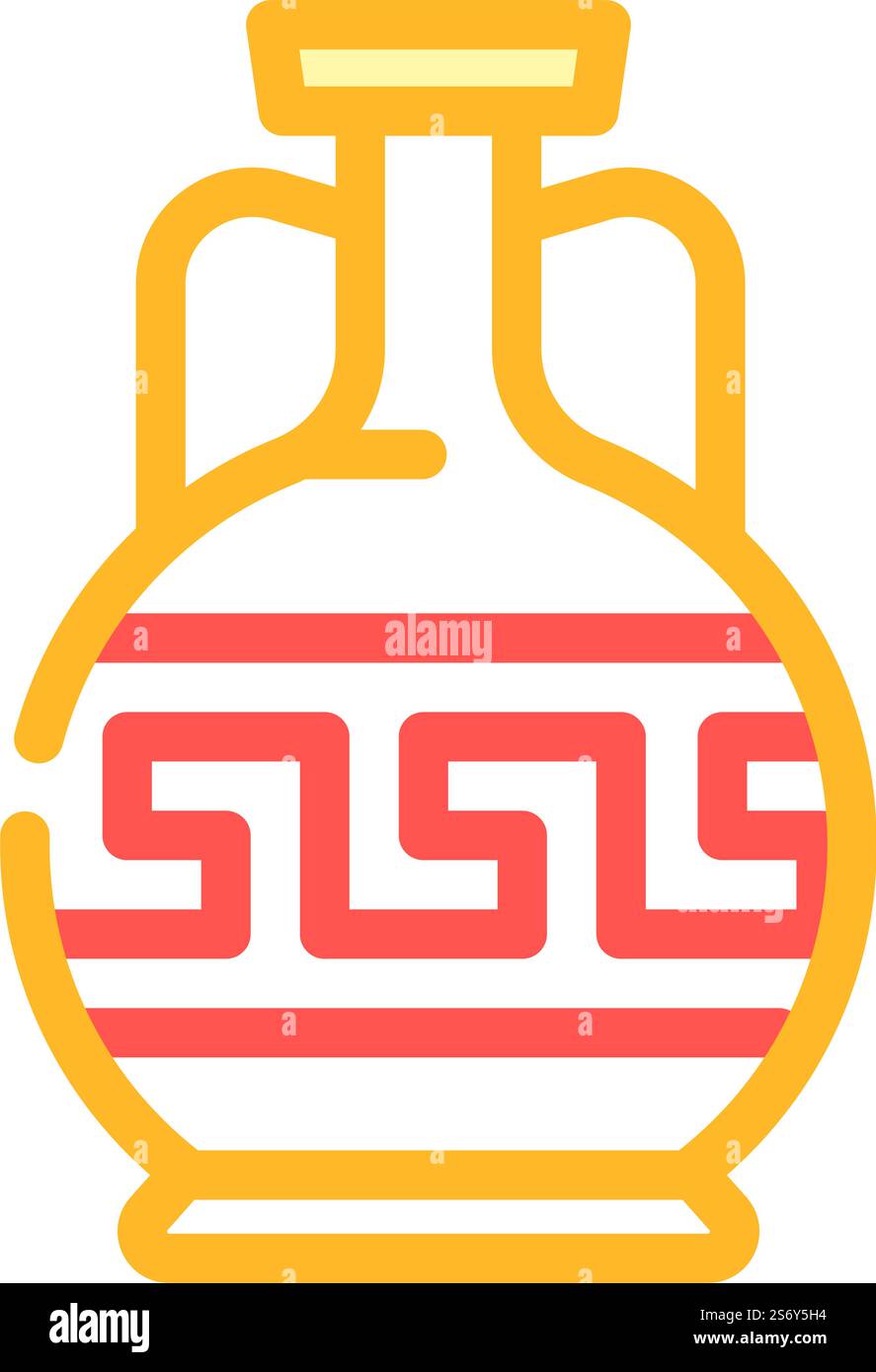 medieval amphora color icon vector. medieval amphora sign. isolated ...