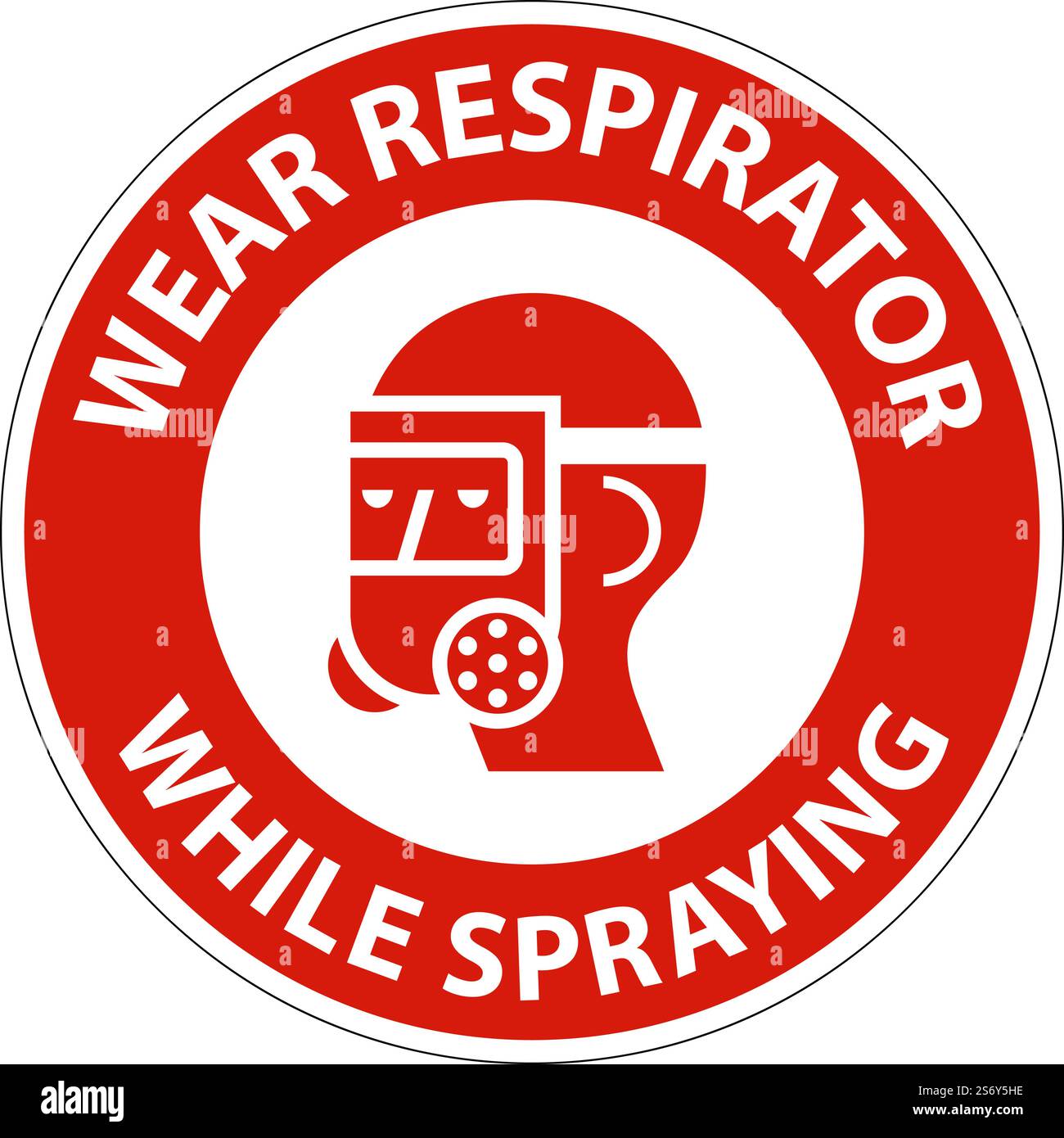 Danger Wear Respirator While Spraying Sign With Symbol Stock Vector ...