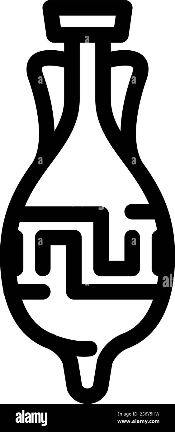 greek amphora line icon vector. greek amphora sign. isolated contour ...
