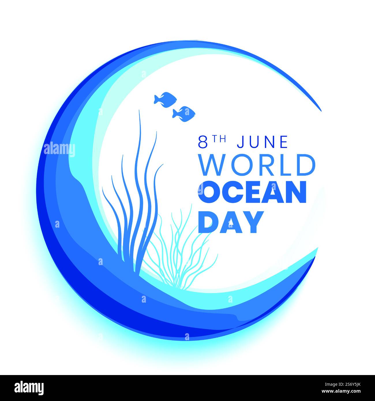 world ocean day poster with fishes and coral reef Stock Vector Image ...