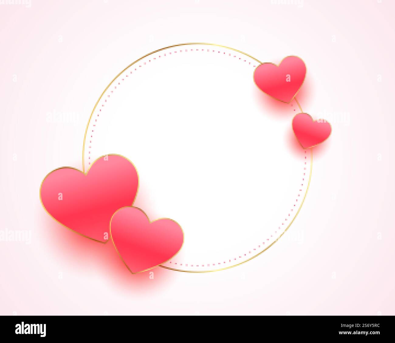 beautiful hearts frame for love message design Stock Vector Image & Art ...