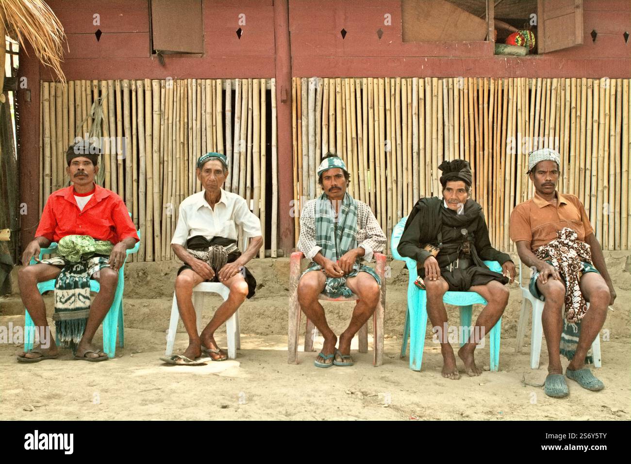 Portrait of elders and members of traditional committee as they are ...
