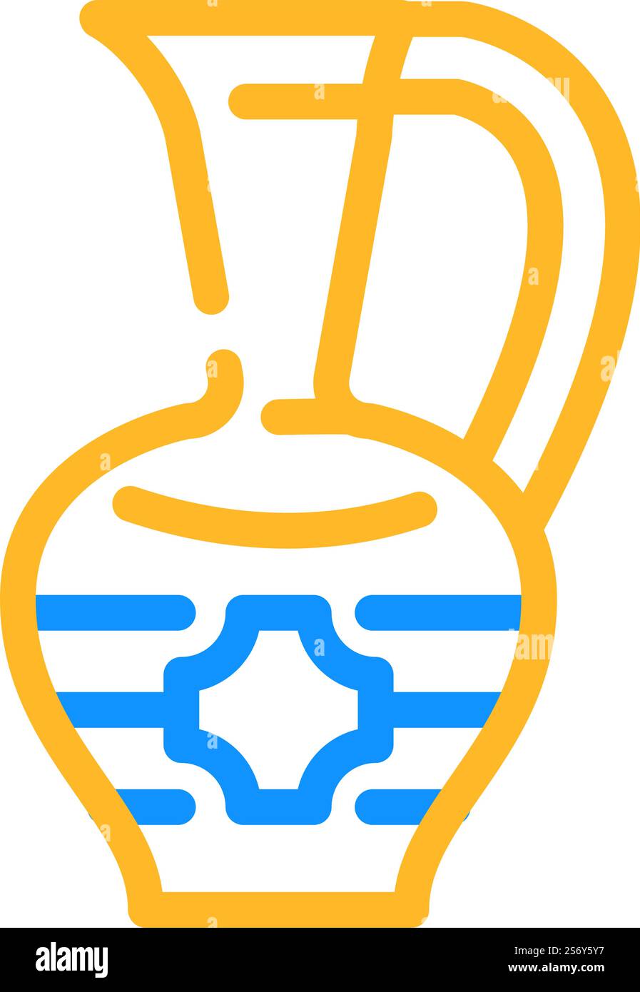 ornamental arabian jug color icon vector. ornamental arabian jug sign ...