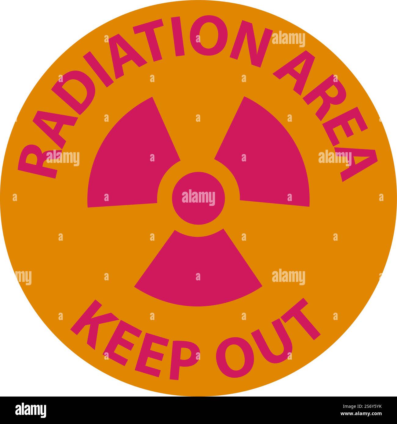 Warning Radiation Area Keep Out Sign On White Background Stock Vector ...