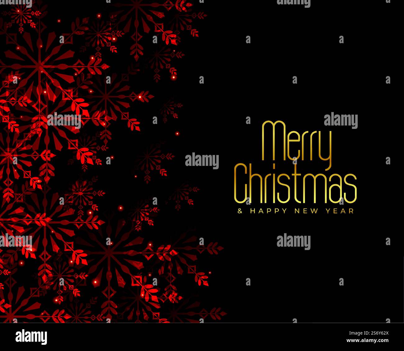 merry christmas red snowflakes card design Stock Vector Image & Art - Alamy
