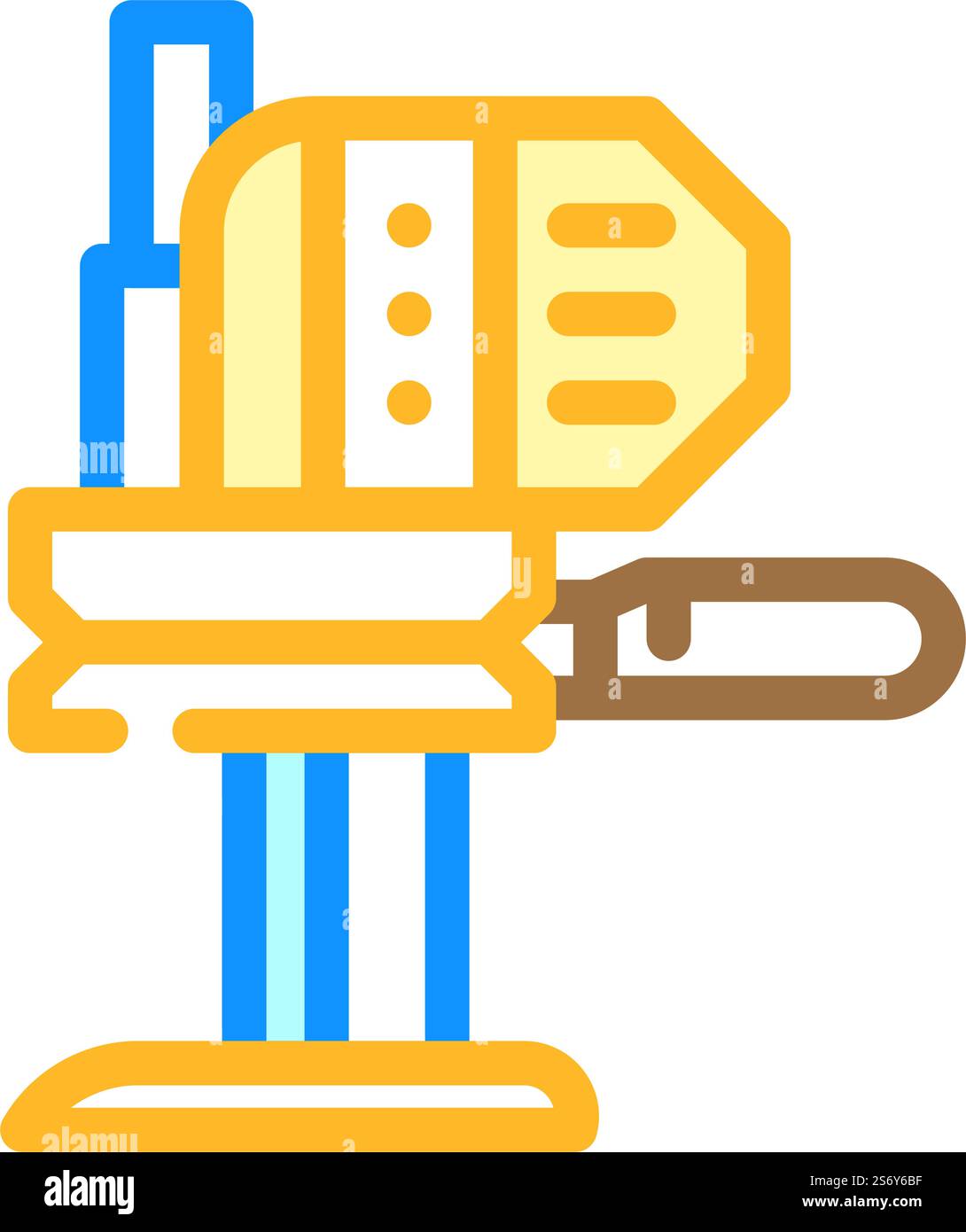 saber knife sewing color icon vector. saber knife sewing sign. isolated ...
