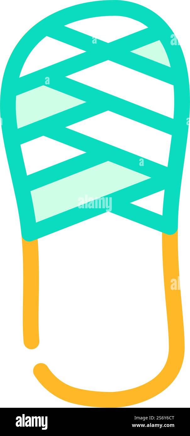 wicker footwear color icon vector. wicker footwear sign. isolated ...