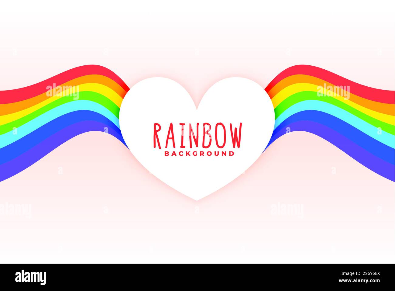 rainbow background with heart design Stock Vector Image & Art - Alamy