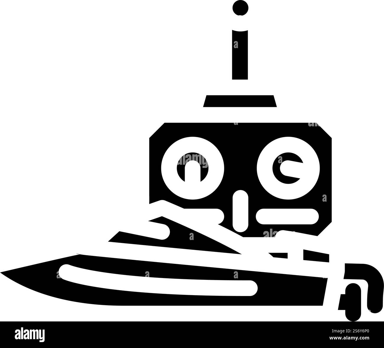remote control boat racing glyph icon vector. remote control boat ...