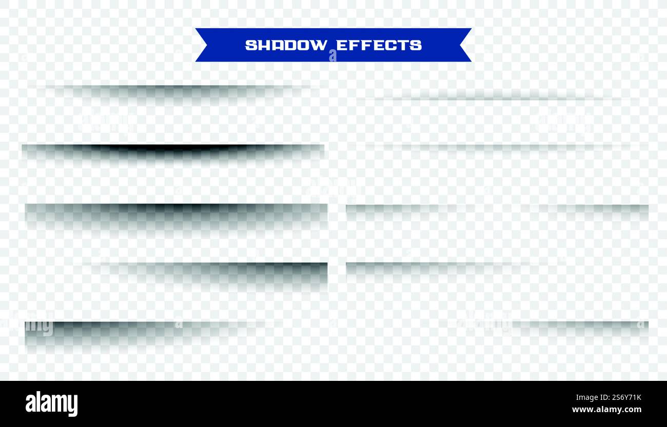 paper shadows effect set of ten Stock Vector Image & Art - Alamy