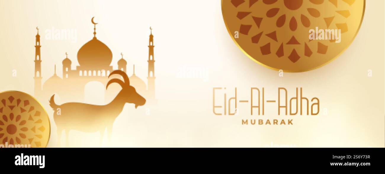 eid al adha kurbani festival of bakrid banner Stock Vector Image & Art ...