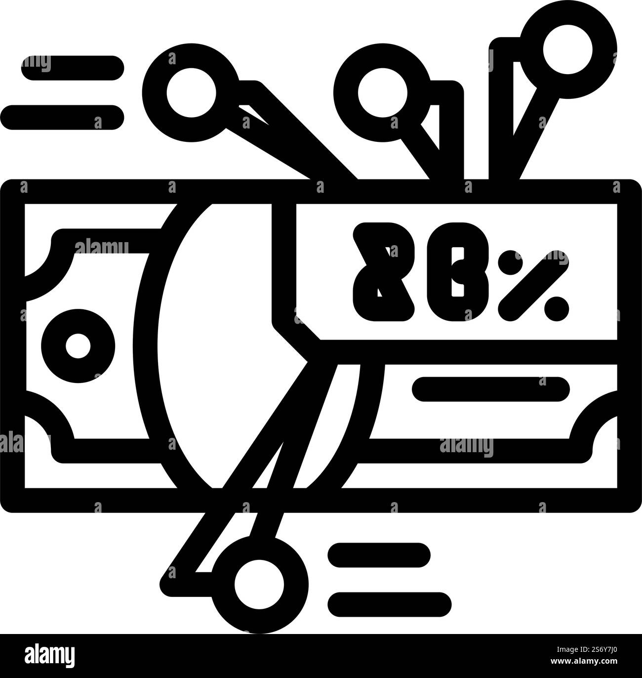 accounting expenses percentage line icon vector. accounting expenses ...