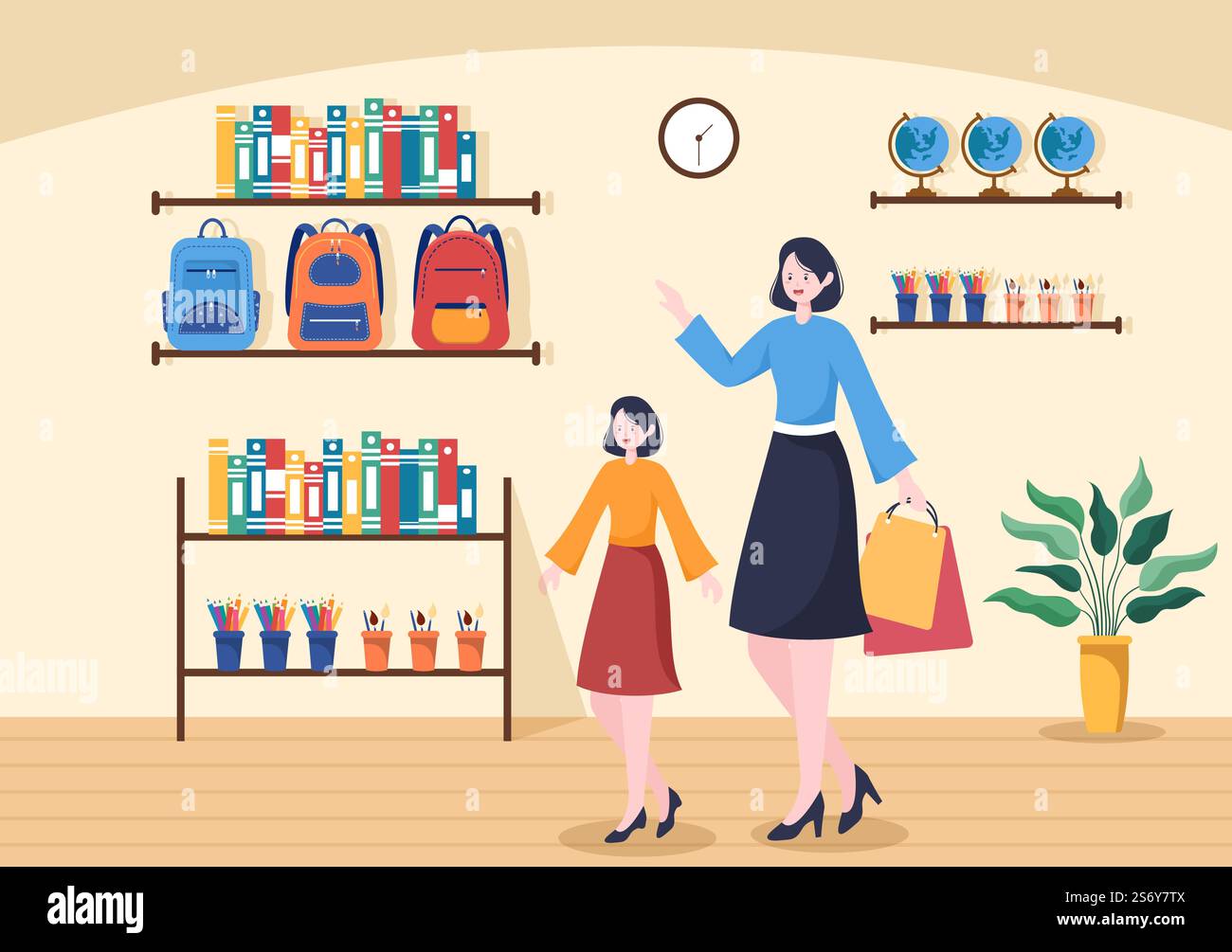 Stationery Shop for Buying School Supplies Like a Book, Backpack ...