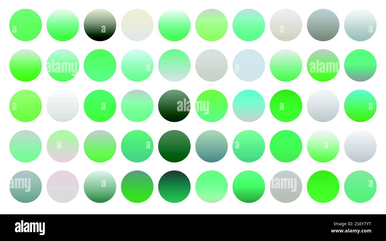 big set of green gradients colors combination. big set of green ...