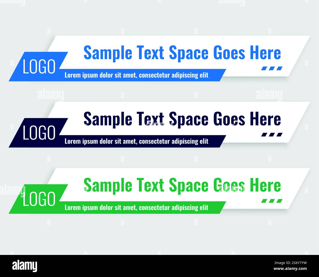 lower third banner template in three colors Stock Vector Image & Art ...