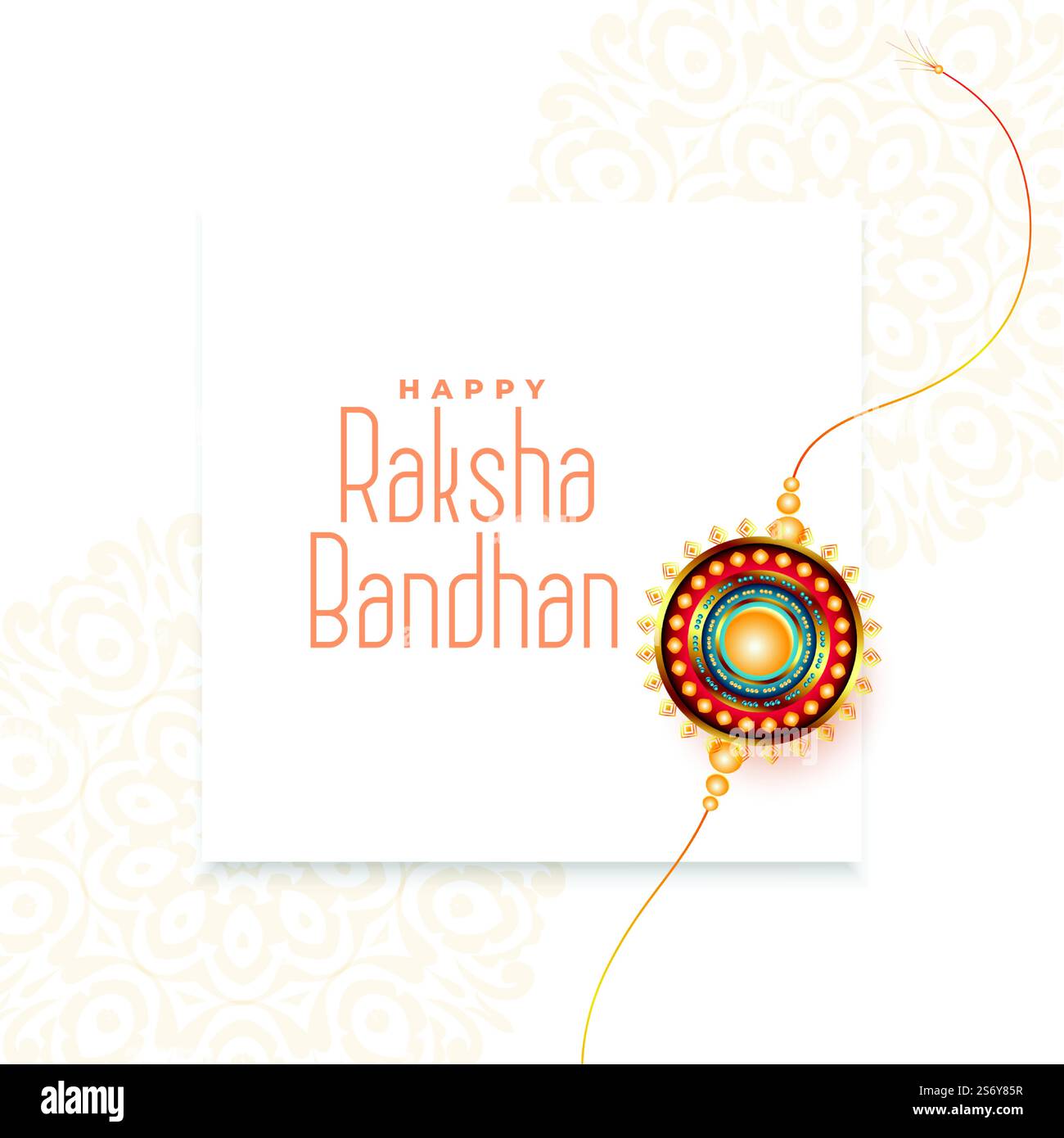 indian festival raksha bandhan greeting card template Stock Vector ...