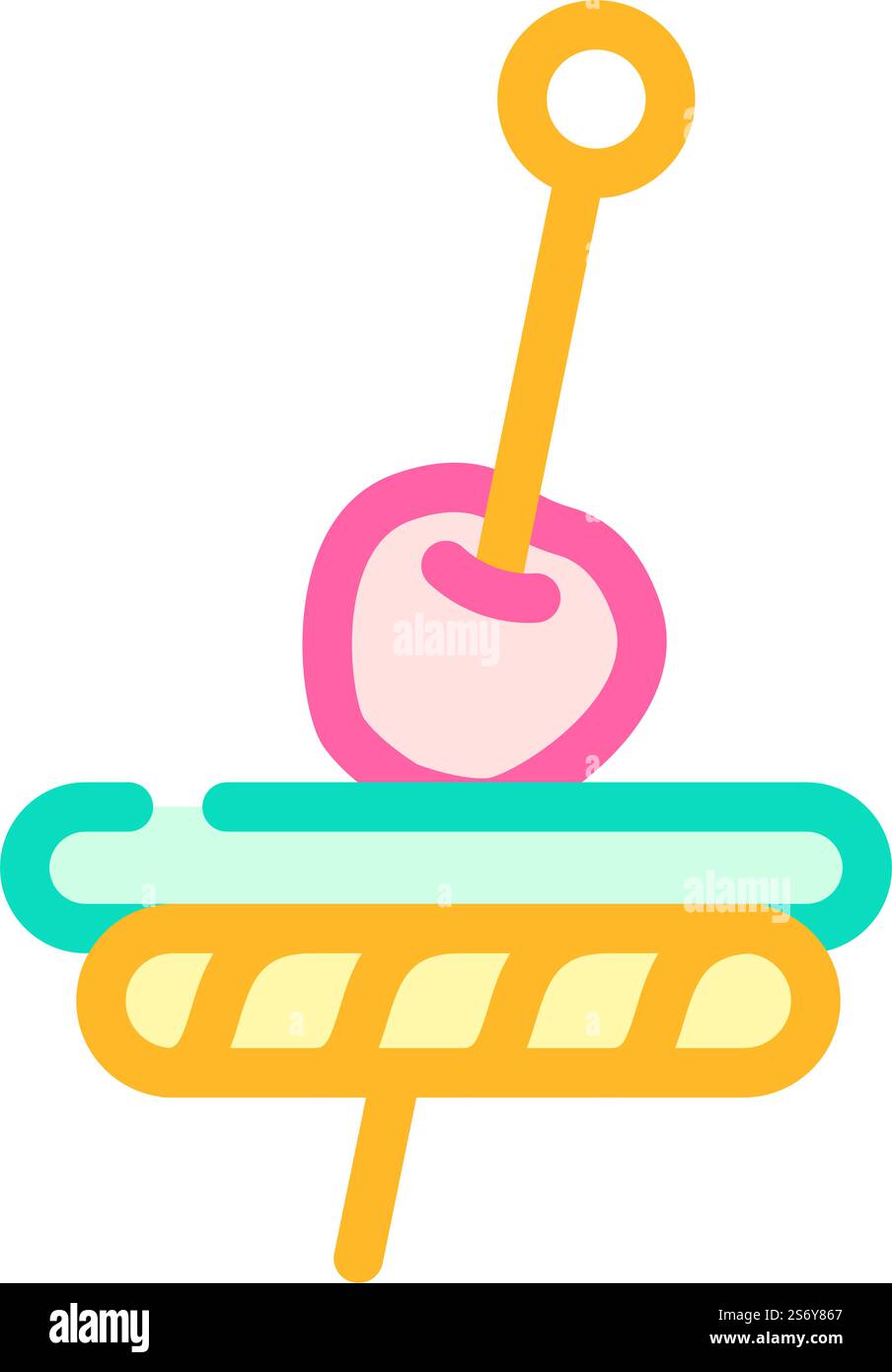 appetizer cherry red color icon vector. appetizer cherry red sign ...