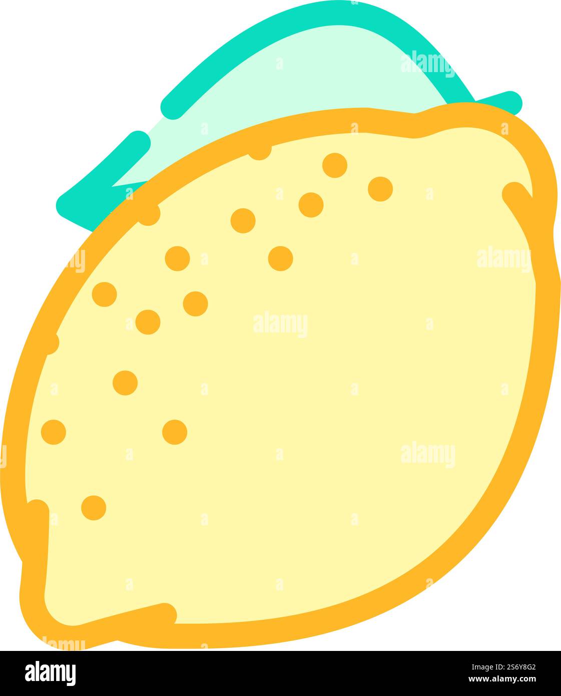 lemon fruit color icon vector. lemon fruit sign. isolated symbol ...