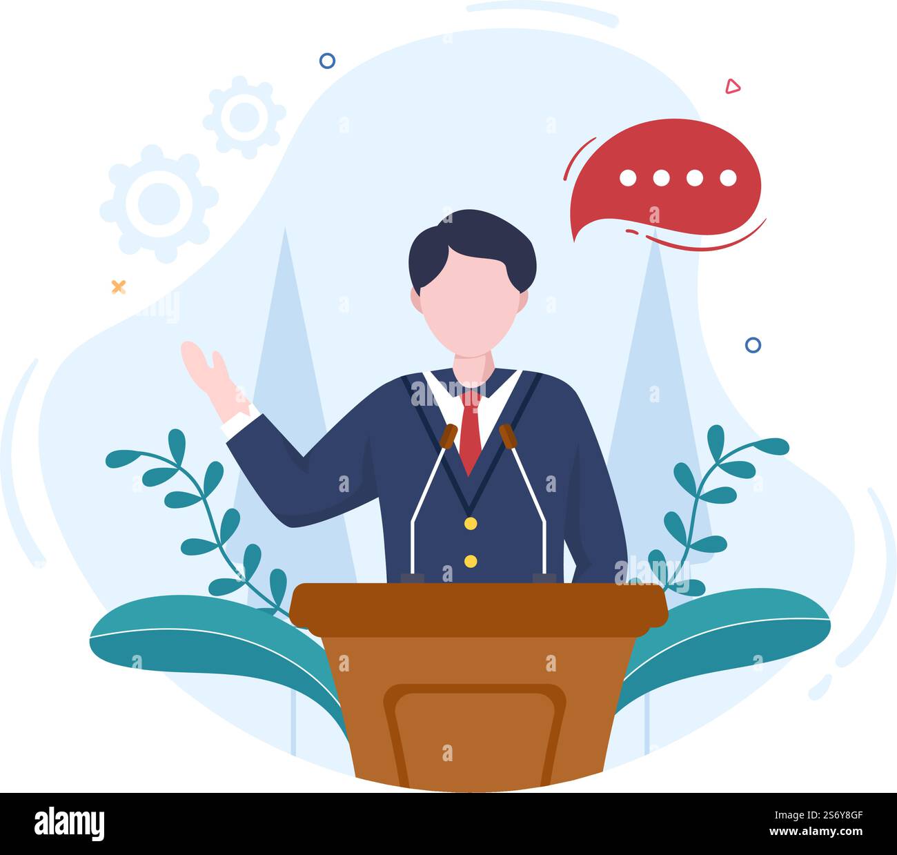 Politician Cartoon Hand Drawn Illustration with Election and Democratic ...