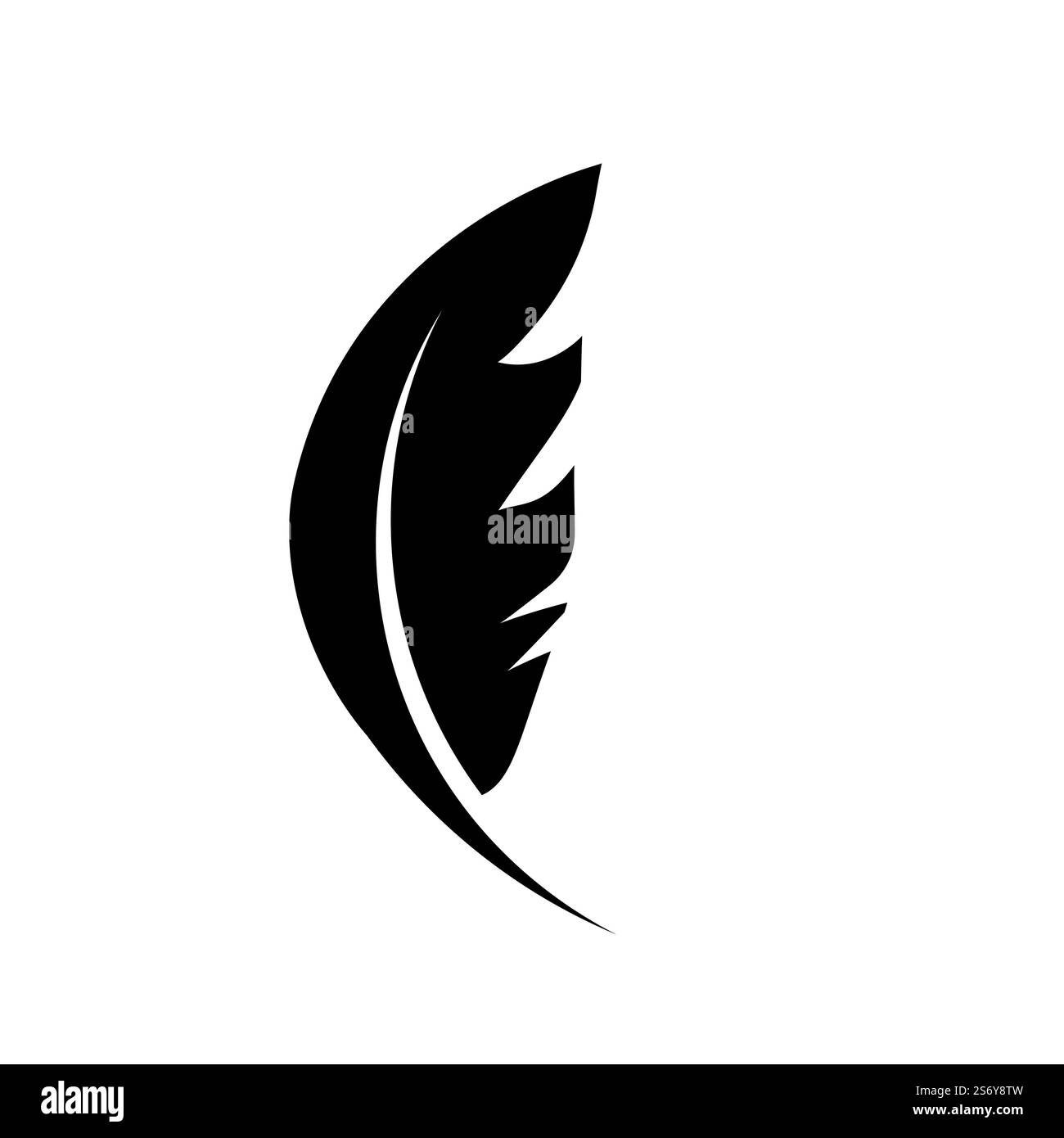Feather Logo Vector Template Symbol Design Stock Vector Image & Art - Alamy