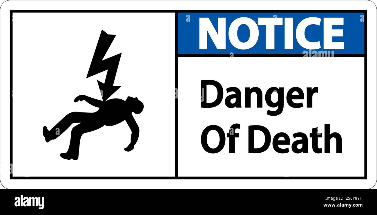 Notice Of Death Sign On White Background Stock Vector Image & Art - Alamy