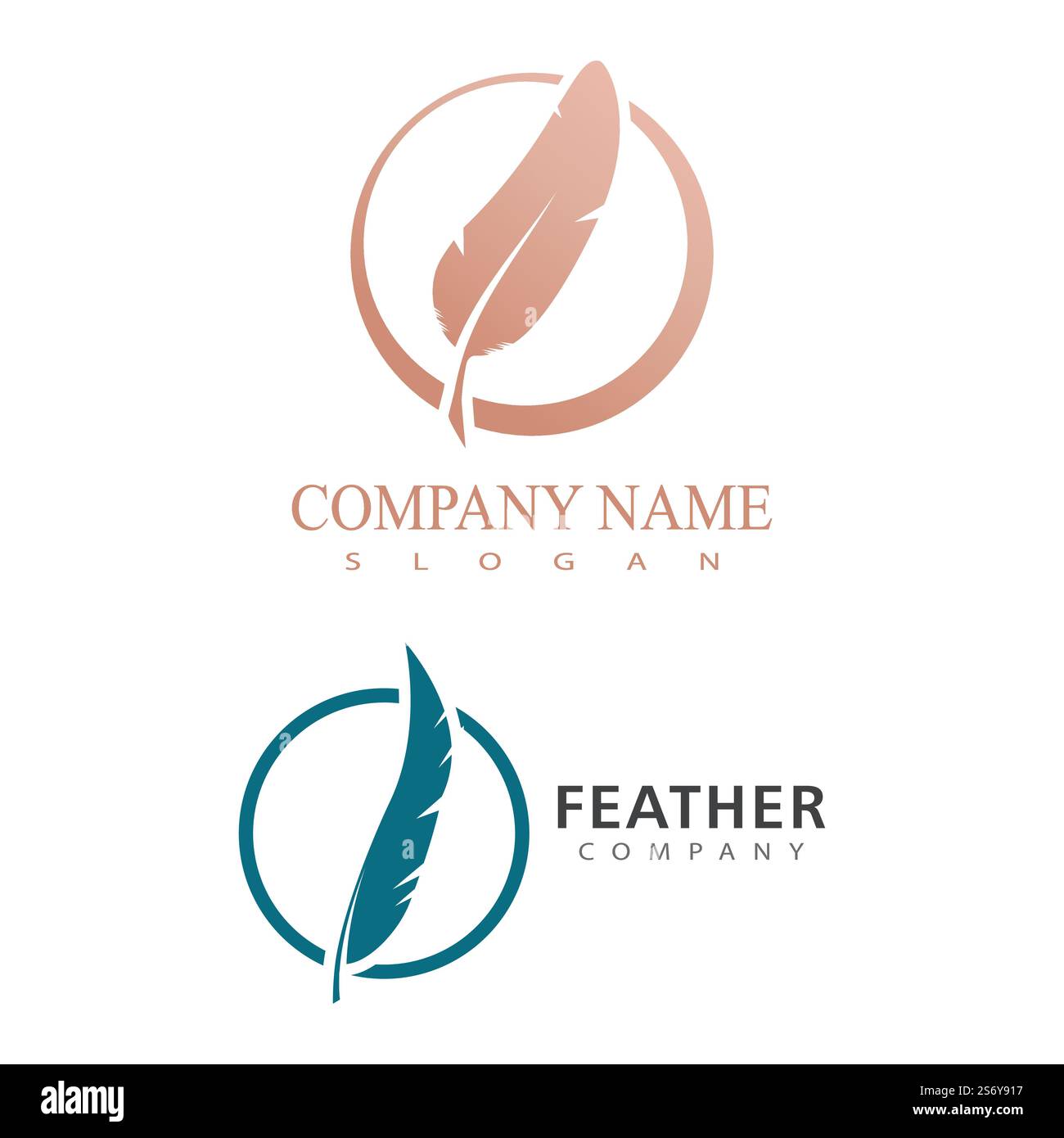 Feather Logo Vector Template Symbol Design Stock Vector Image & Art - Alamy