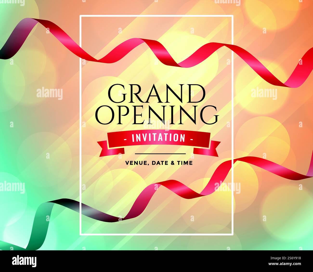 grand opening inauguration invitation template Stock Vector Image & Art ...
