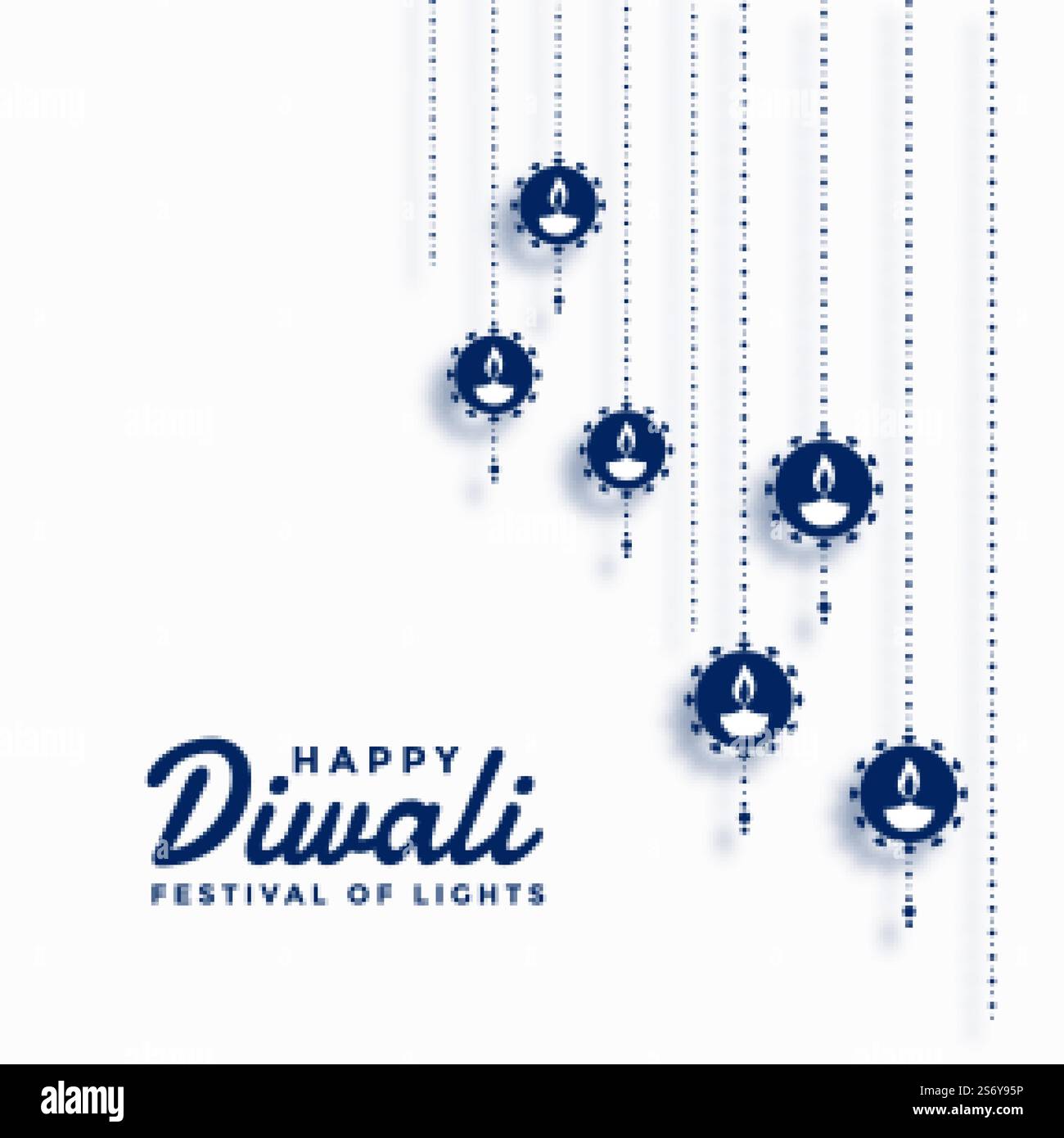 happy diwali images of diya in flat style Stock Vector Image & Art - Alamy