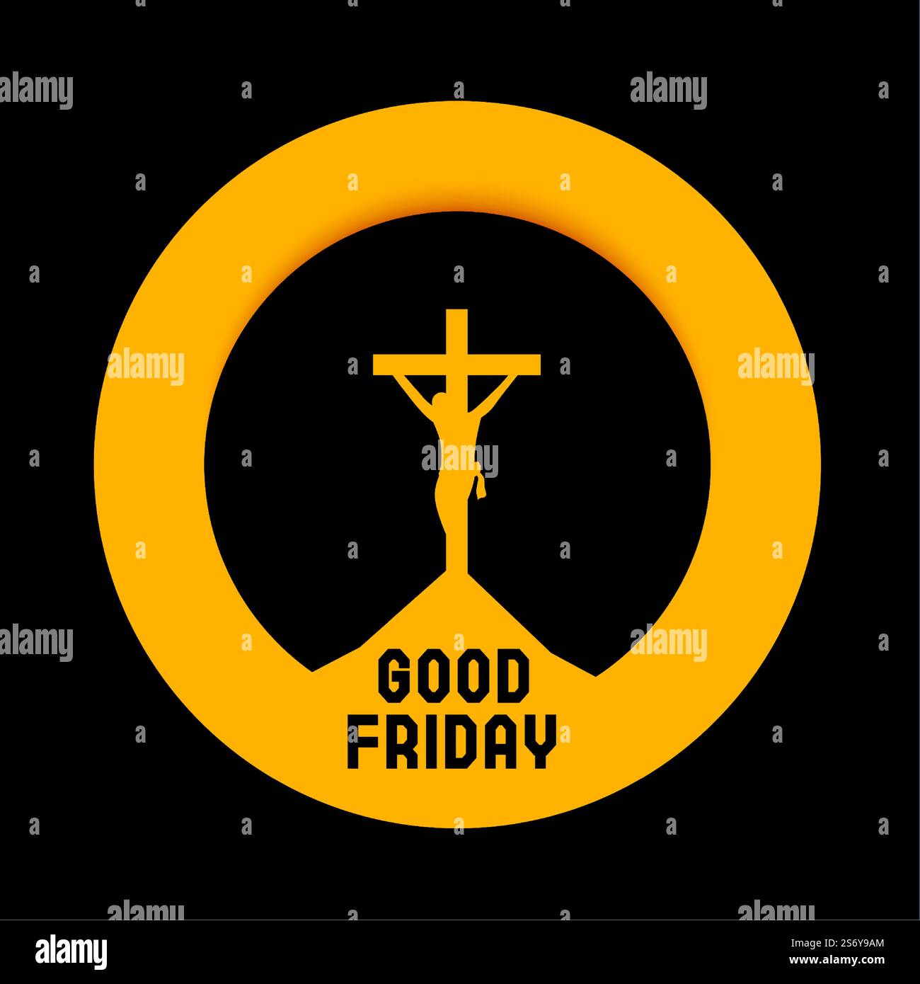good friday holy week flat card design Stock Vector Image & Art - Alamy