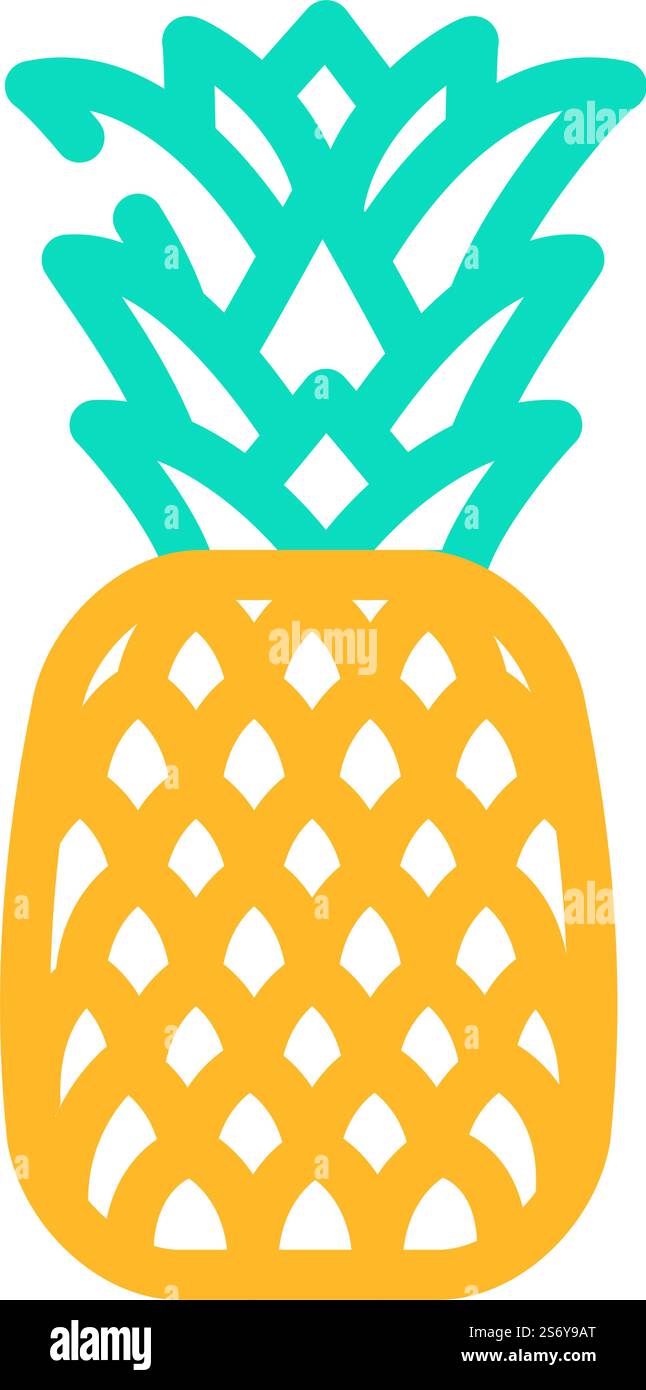 Pineapple whole one cut Stock Vector Images - Alamy