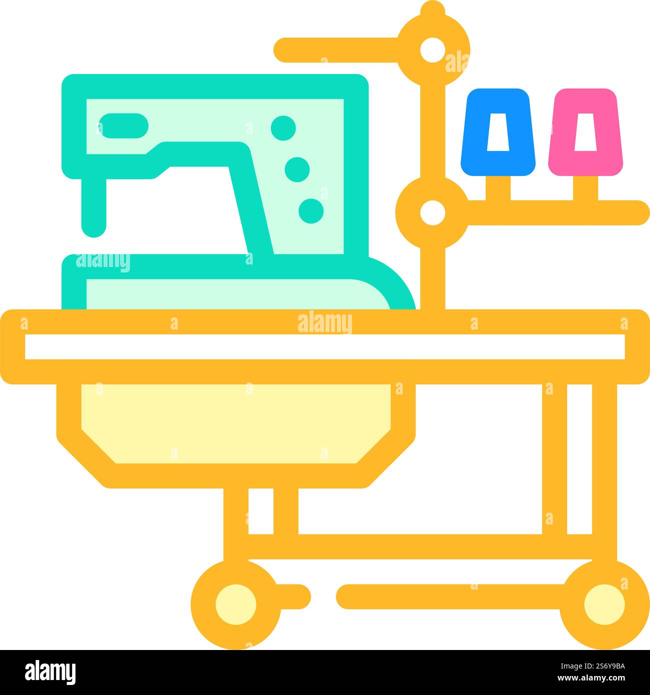 sewing machine color icon vector. sewing machine sign. isolated symbol ...