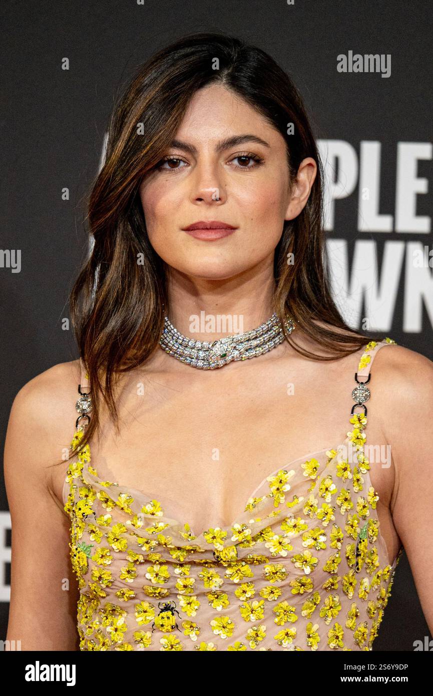 Actress Monica Barbaro poses on the red carpet upon arrival for the ...