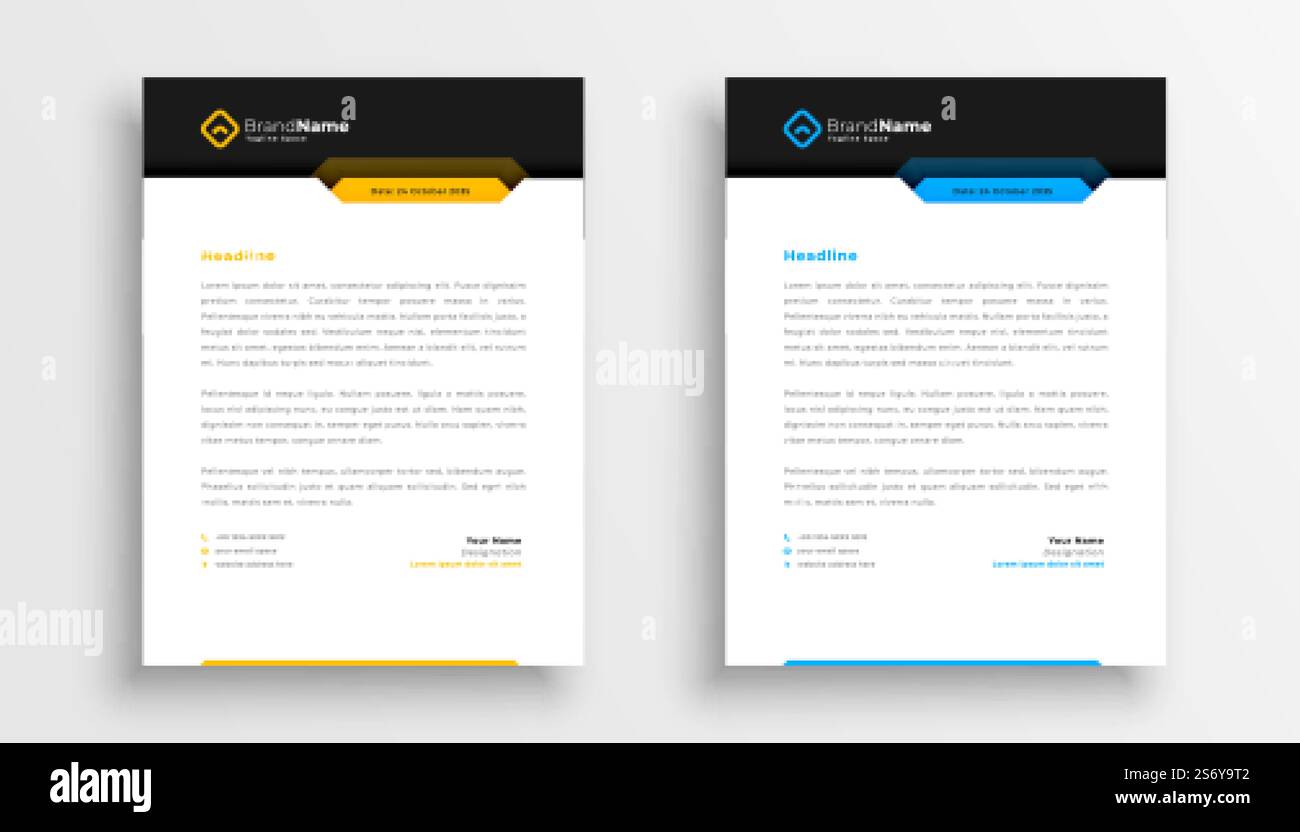 company letterhead design in modern style Stock Vector Image & Art - Alamy