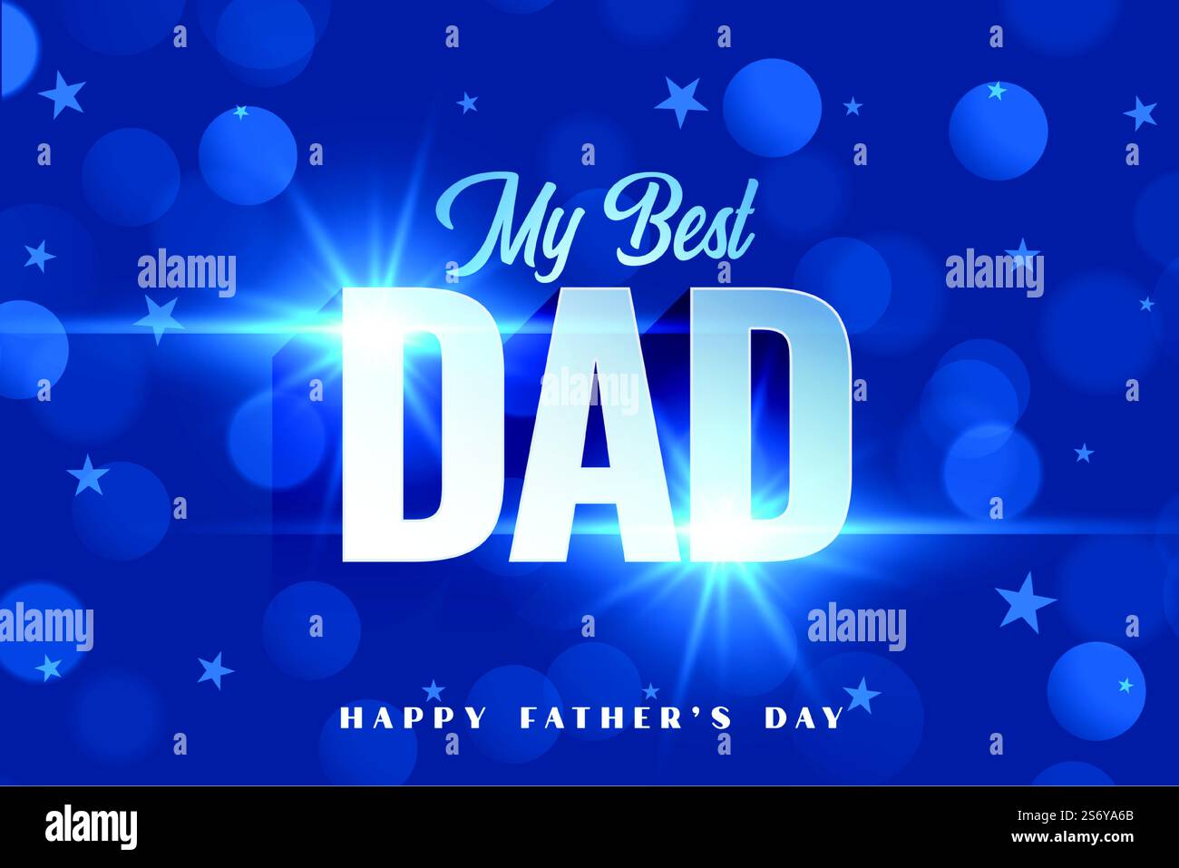 father’s day blue card with my best dad message Stock Vector Image ...