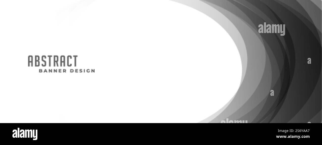 abstract black curve banner design Stock Vector Image & Art - Alamy
