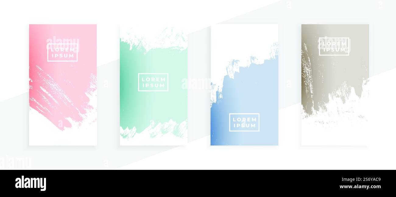 elegant pastel colors grunge banners set Stock Vector Image & Art - Alamy
