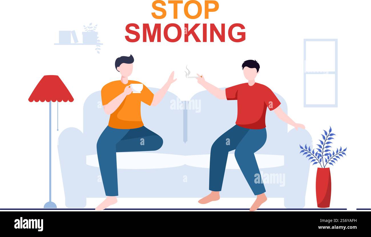 Stop Smoking or No Cigarettes for Fight Against Unhealthy Smoker Habit ...