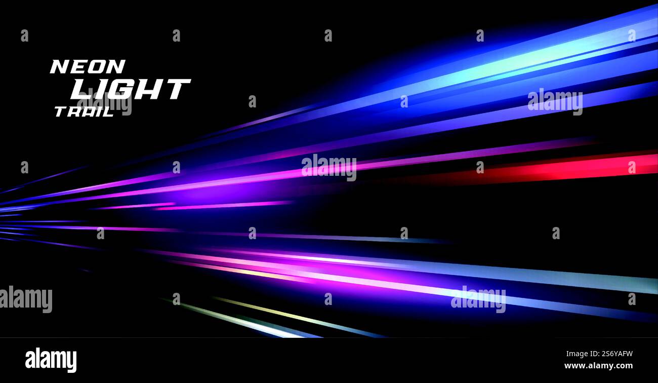 Neon car lights Stock Vector Images - Alamy