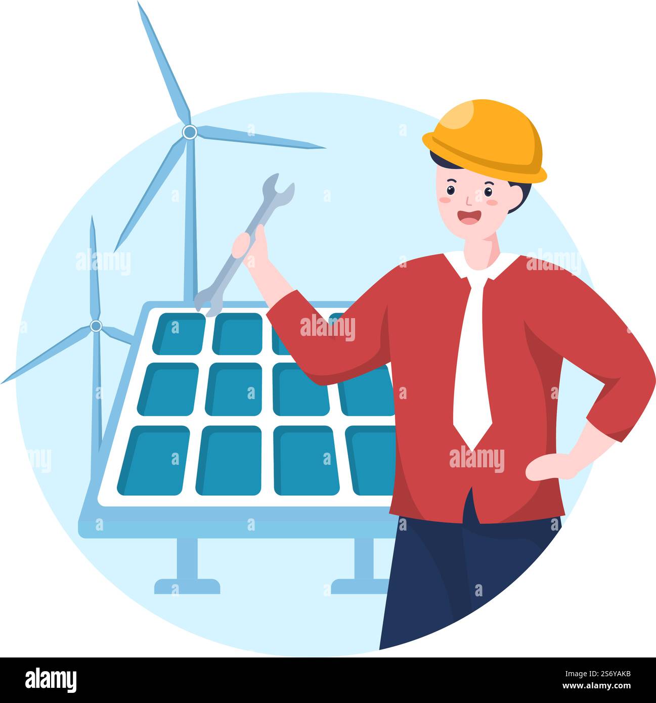 Solar Energy Installation, Panel or Wind Turbine Maintenance with Home ...