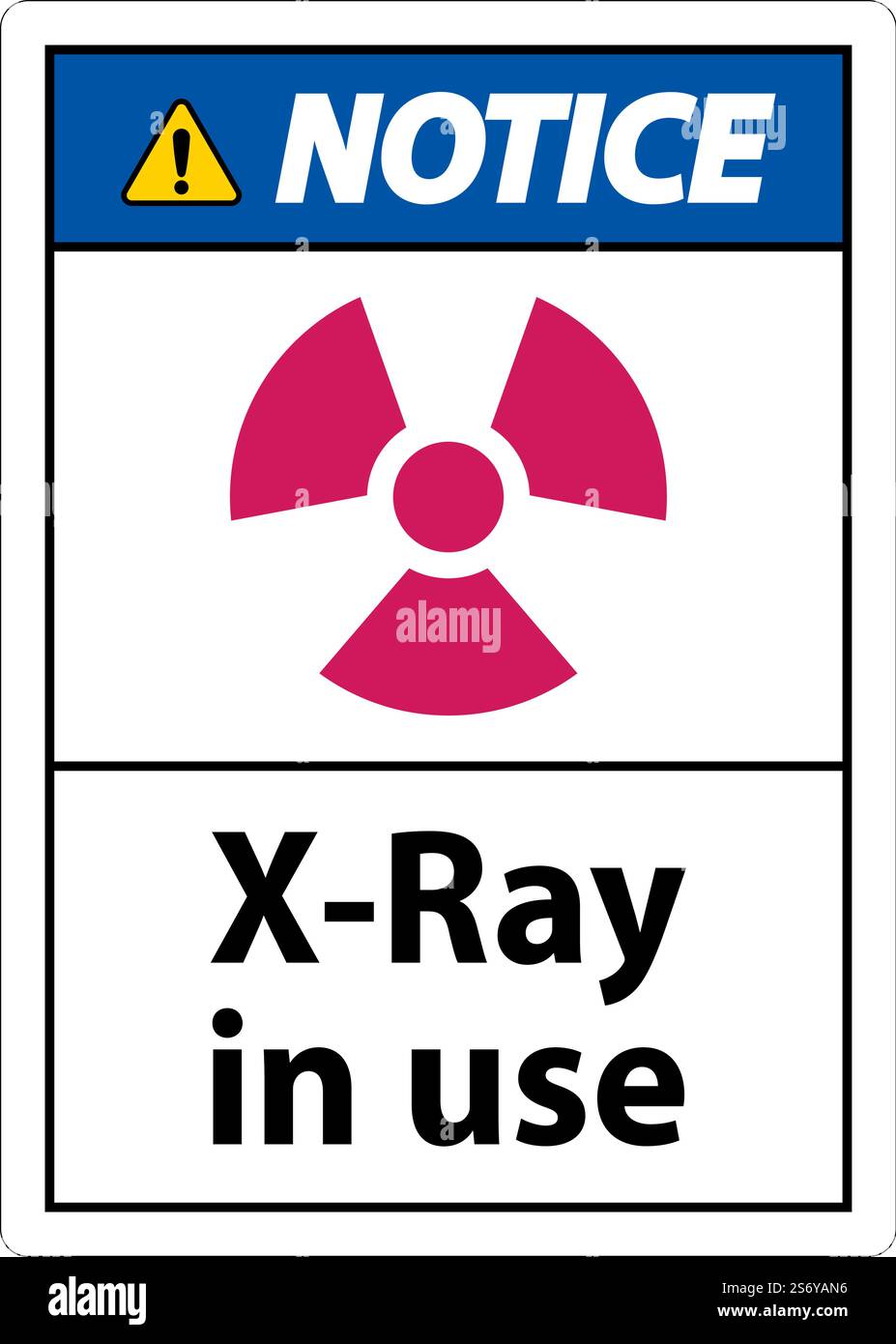 Notice Sign x-ray in use On White Background Stock Vector Image & Art ...