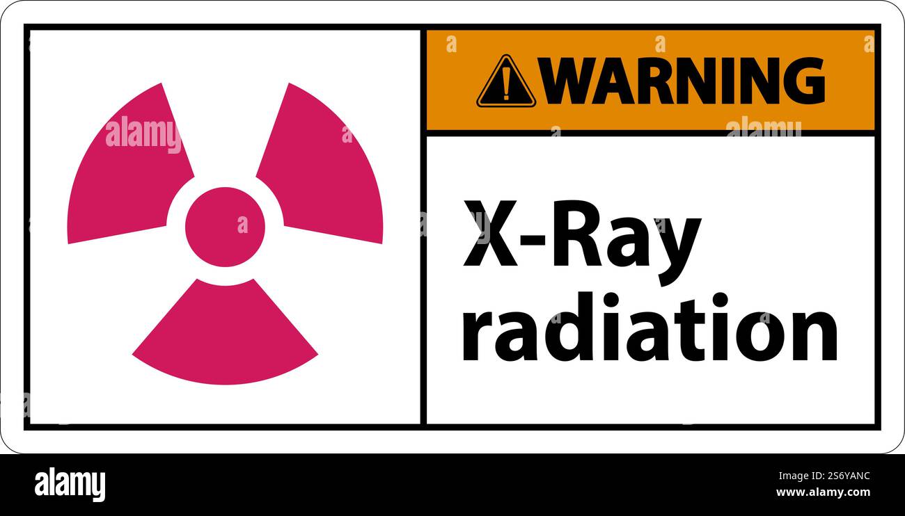 Warning Sign x-ray radiation On White Background Stock Vector Image ...