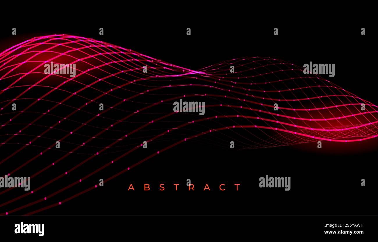 maroon red background with 3d wave lines Stock Vector Image & Art - Alamy